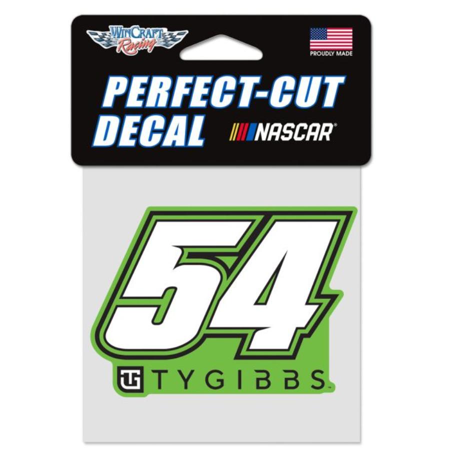 Ty Gibbs #54 Green - 4x4 Die Cut Decal at Sticker Shoppe