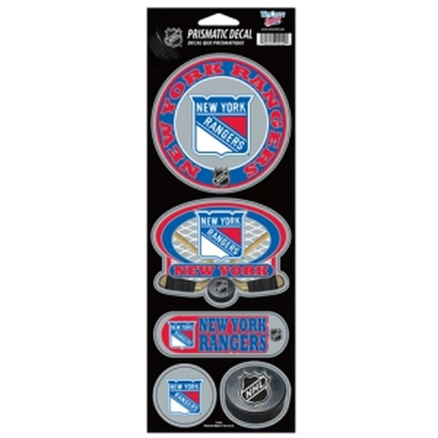 New York Rangers - Set Of 5 Prismatic Sticker Sheet at Sticker Shoppe