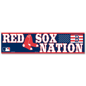 Boston Red Sox Red Sox Nation - 3x12 Bumper Sticker Strip at Sticker Shoppe