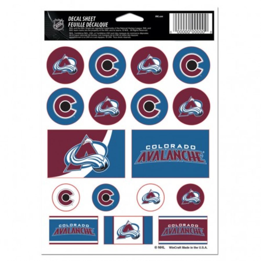 Colorado Avalanche - 5x7 Sticker Sheet at Sticker Shoppe