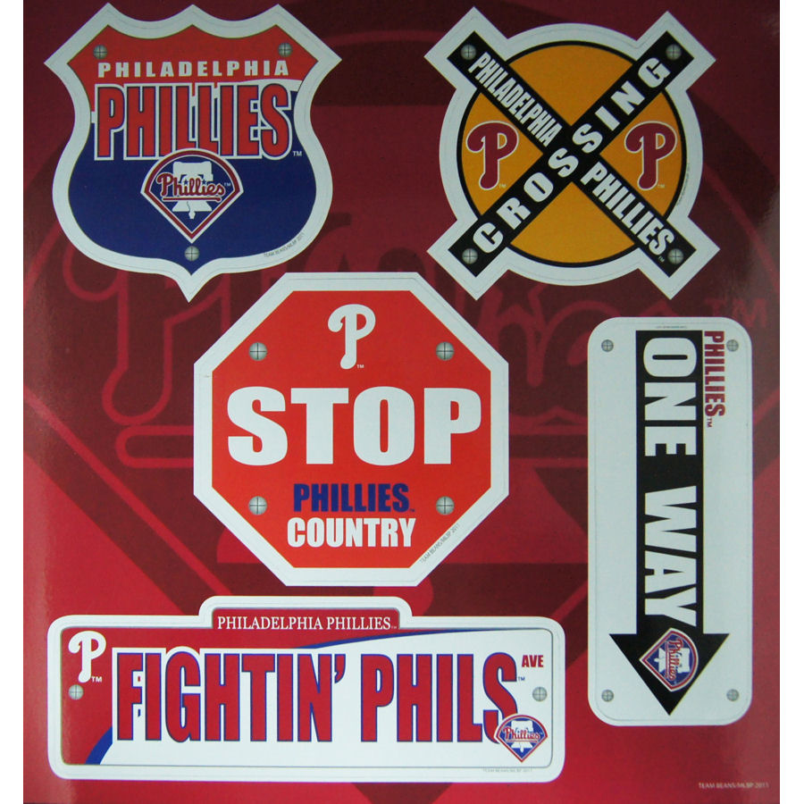 Philadelphia Phillies - Set of 5 Magnets at Sticker Shoppe