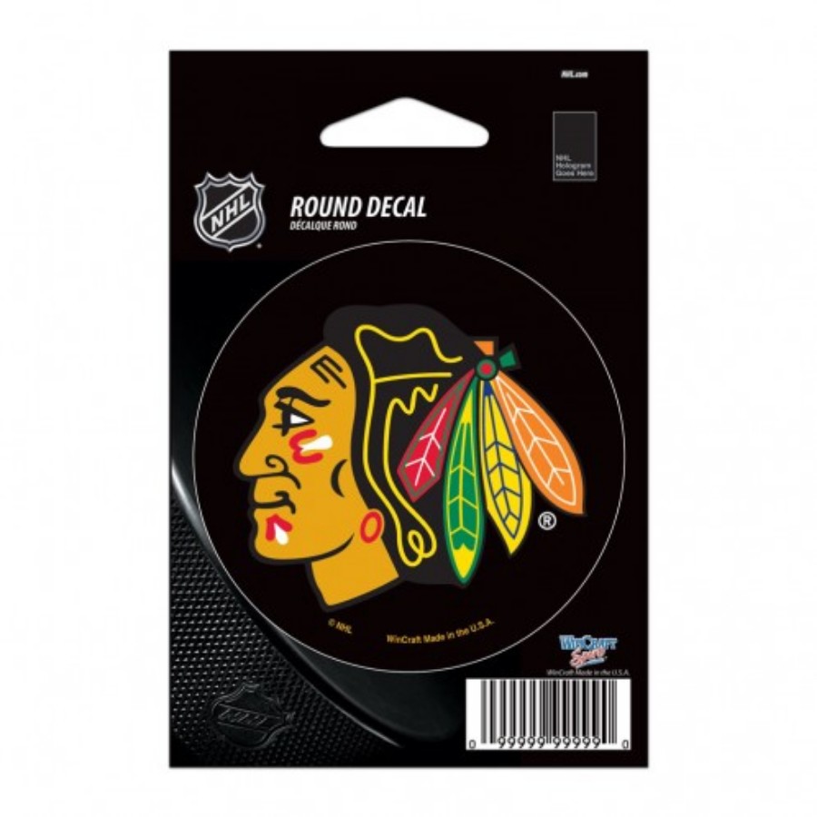 Chicago Blackhawks - 3x3 Round Vinyl Sticker at Sticker Shoppe