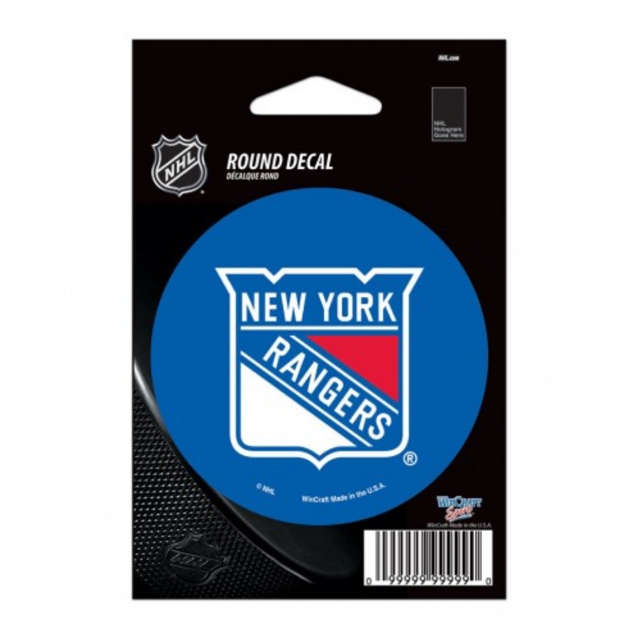 New York Rangers - 3x3 Round Vinyl Sticker at Sticker Shoppe