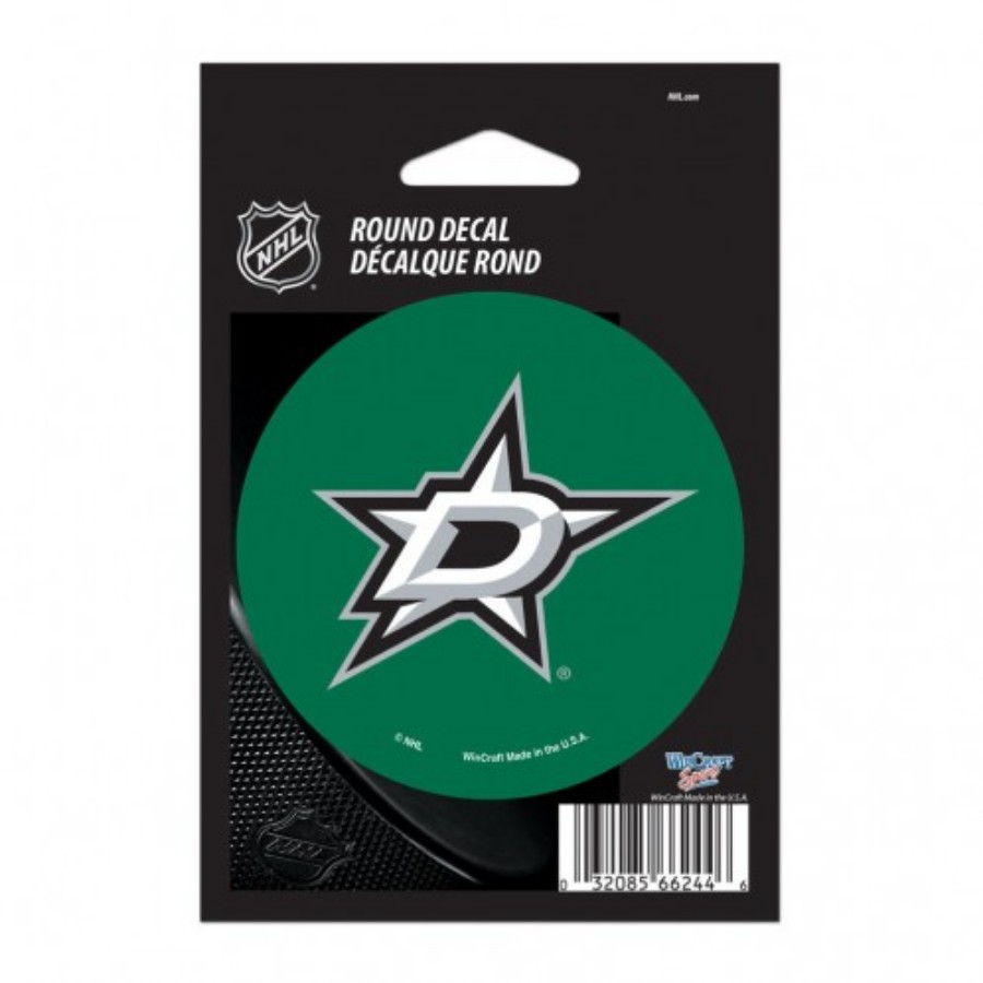 Dallas Stars - 3x3 Round Vinyl Sticker at Sticker Shoppe