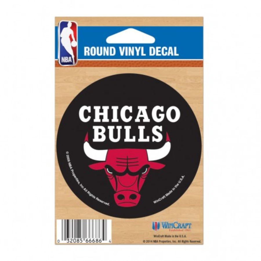 Chicago Bulls - 3x3 Round Vinyl Sticker at Sticker Shoppe