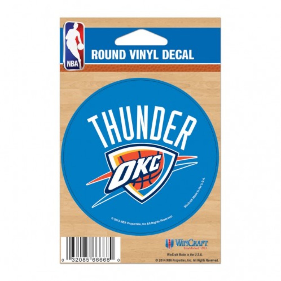 Oklahoma City Thunder - 3x3 Round Vinyl Sticker at Sticker Shoppe
