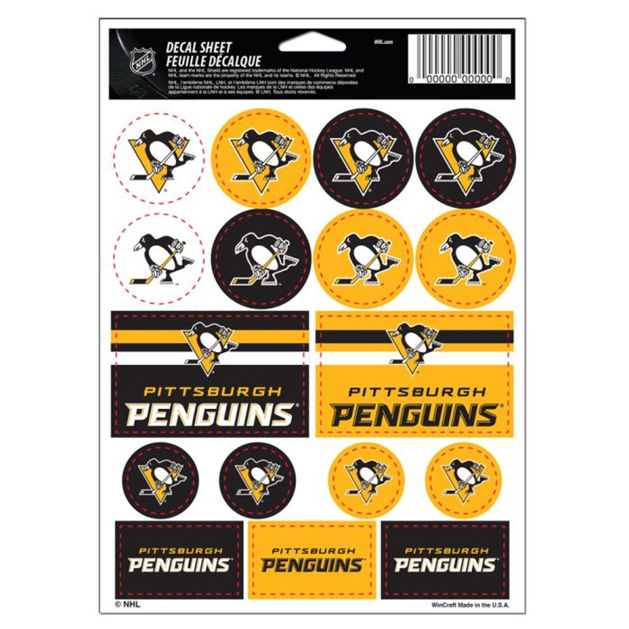 Pittsburgh Penguins - 5x7 Sticker Sheet at Sticker Shoppe