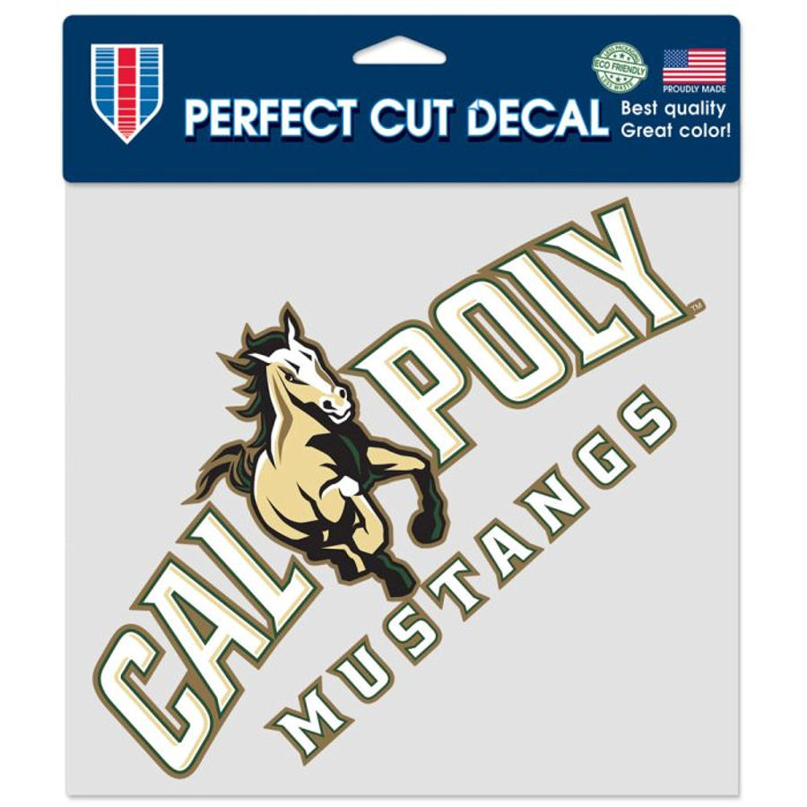 Cal Poly State University Mustangs - 8x8 Full Color Die Cut Decal at ...