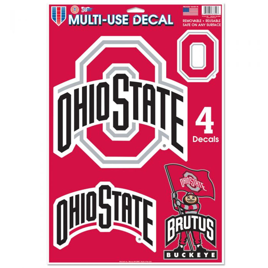 Ohio State University Buckeyes - Set Of 4 Ultra Decals at Sticker Shoppe