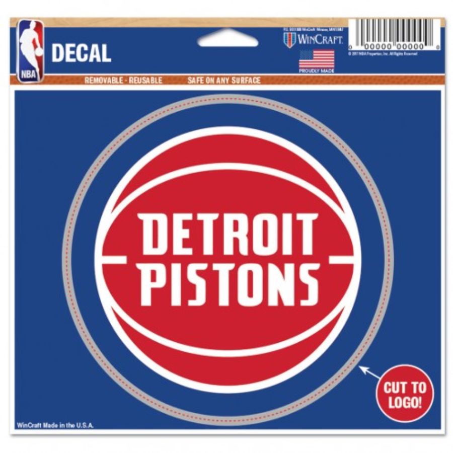 Detroit Pistons - 4.5x5.75 Die Cut Multi Use Ultra Decal at Sticker Shoppe
