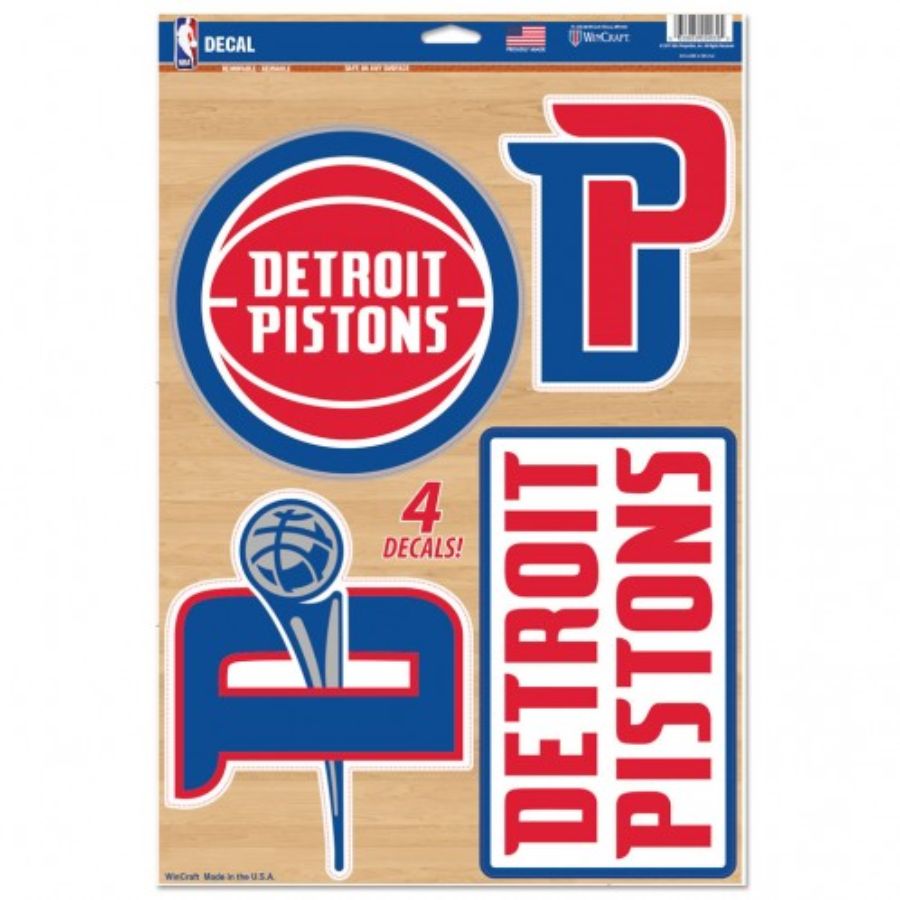 Detroit Pistons - Set of 4 Ultra Decals at Sticker Shoppe