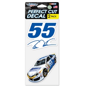 Brian Vickers #55 - Set of Two 4x4 Die Cut Decals at Sticker Shoppe