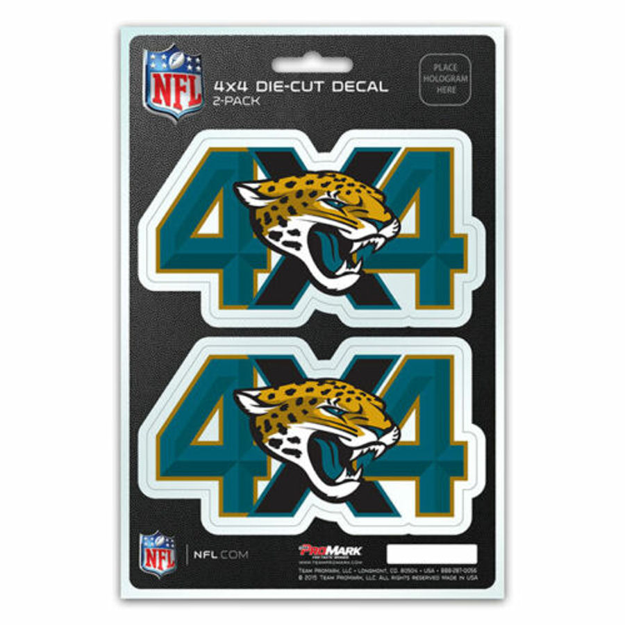 Jacksonville Jaguars 4x4 Off Road - Set of 2 Sticker Sheet at Sticker ...