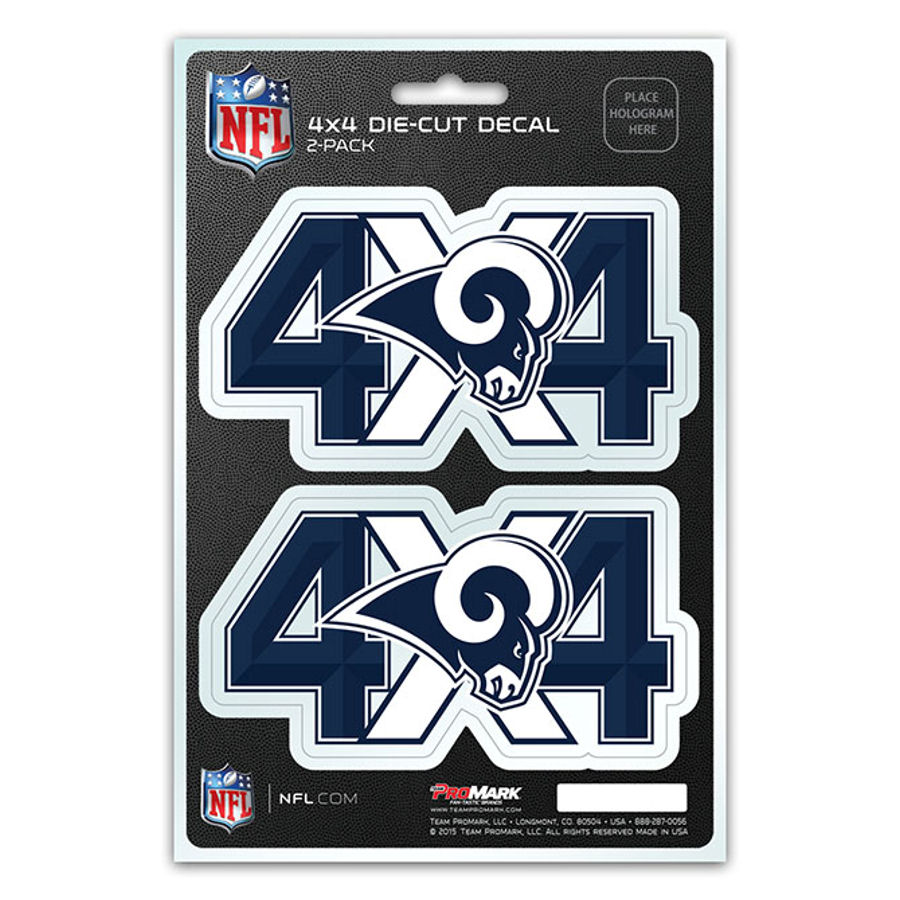 Los Angeles Rams 4x4 Off Road - Set of 2 Sticker Sheet at Sticker Shoppe