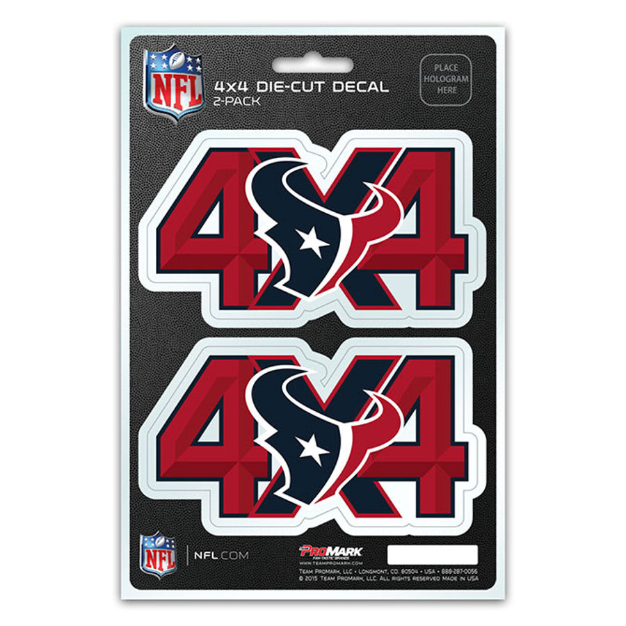 Houston Texans 4x4 Off Road - Set of 2 Sticker Sheet at Sticker Shoppe