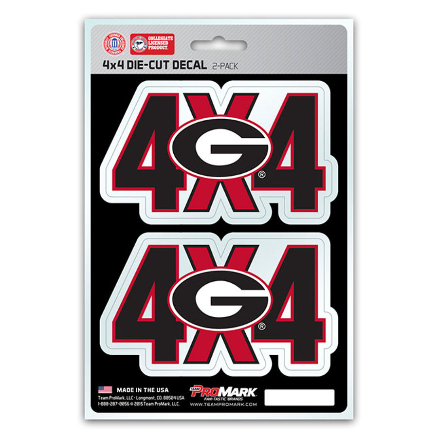 University Of Georgia Bulldogs 4x4 Off Road - Set of 2 Sticker Sheet at ...