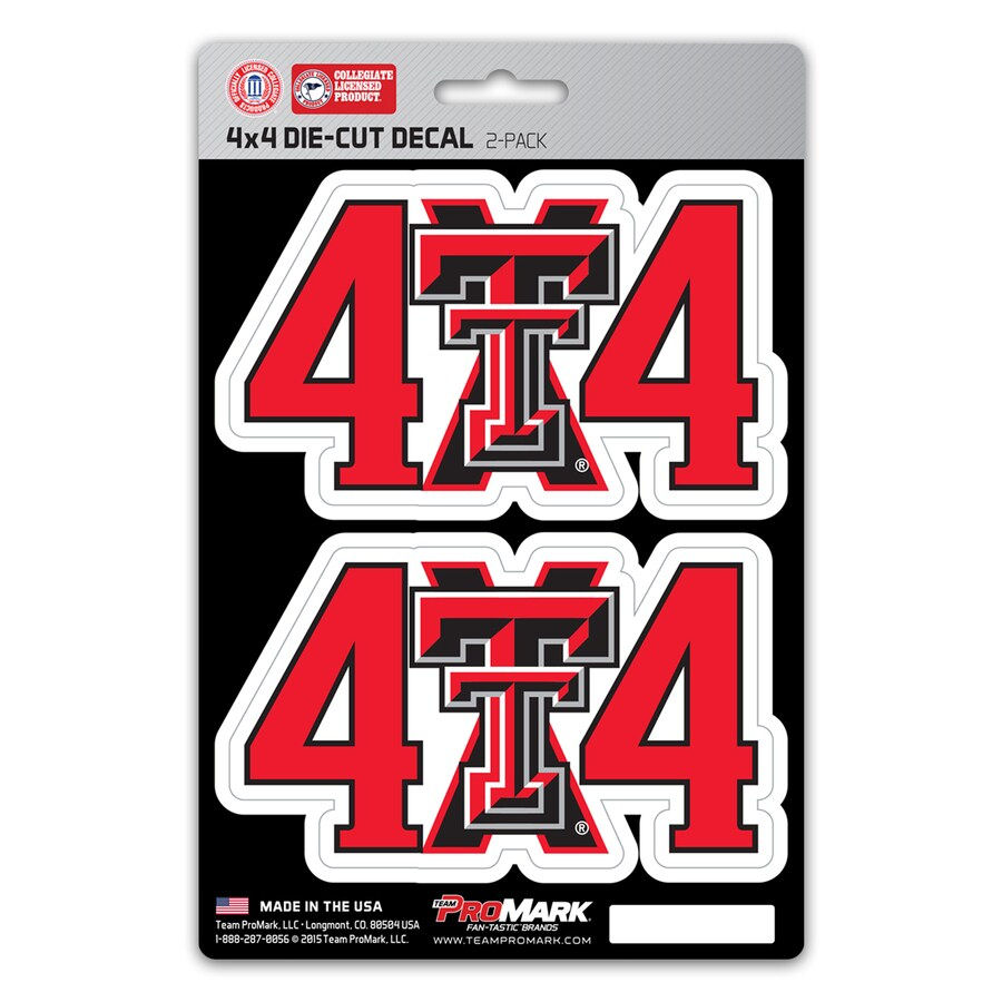 Texas Tech University Red Raiders 4x4 Off Road - Set of 2 Sticker Sheet ...