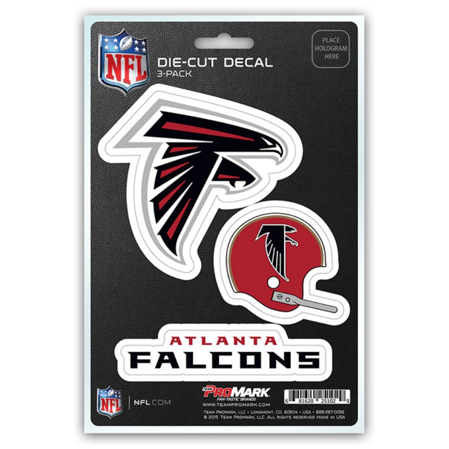 Atlanta Falcons Team Logo - Set Of 3 Sticker Sheet at Sticker Shoppe