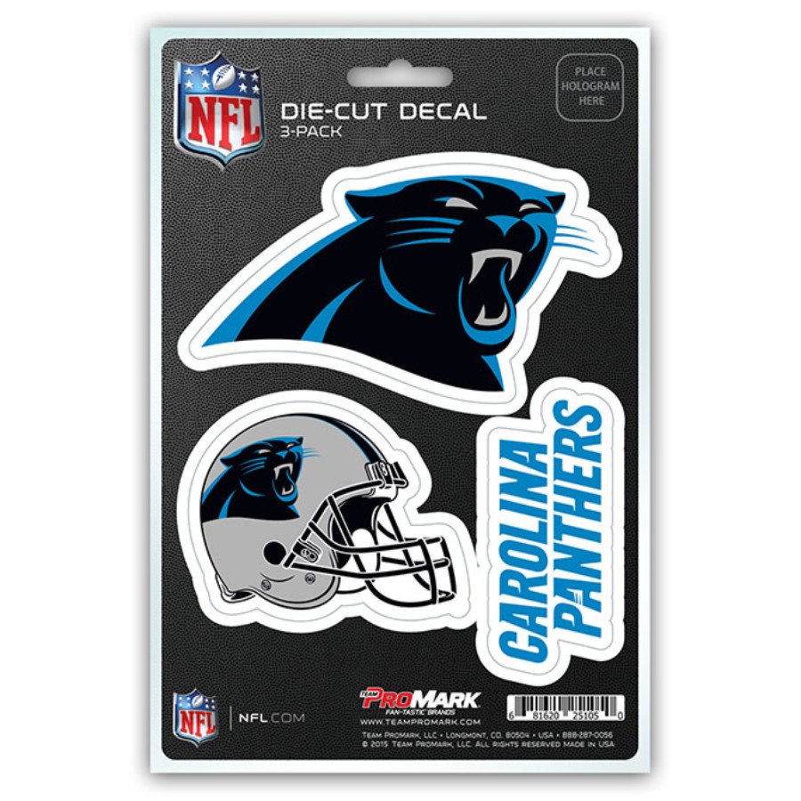 Carolina Panthers Team Logo - Set Of 3 Sticker Sheet at Sticker Shoppe