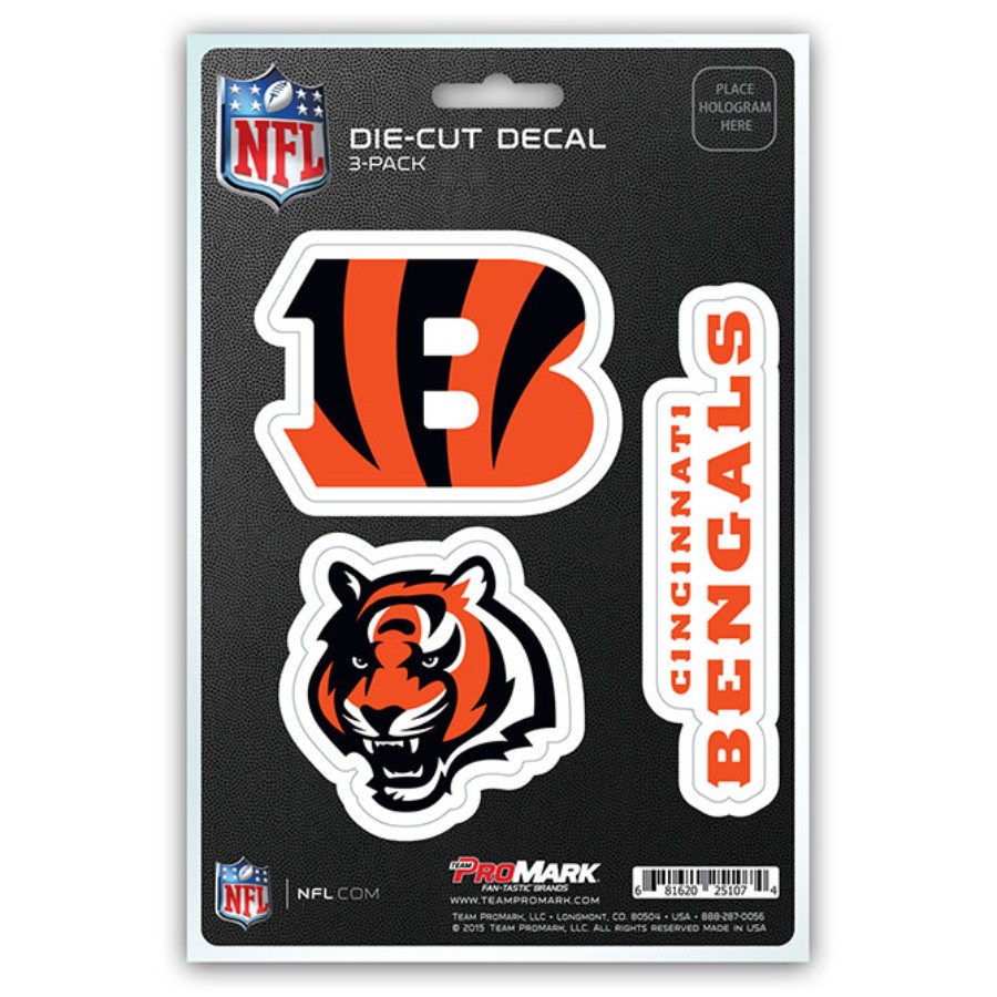 Cincinnati Bengals Team Logo - Set Of 3 Sticker Sheet at Sticker Shoppe