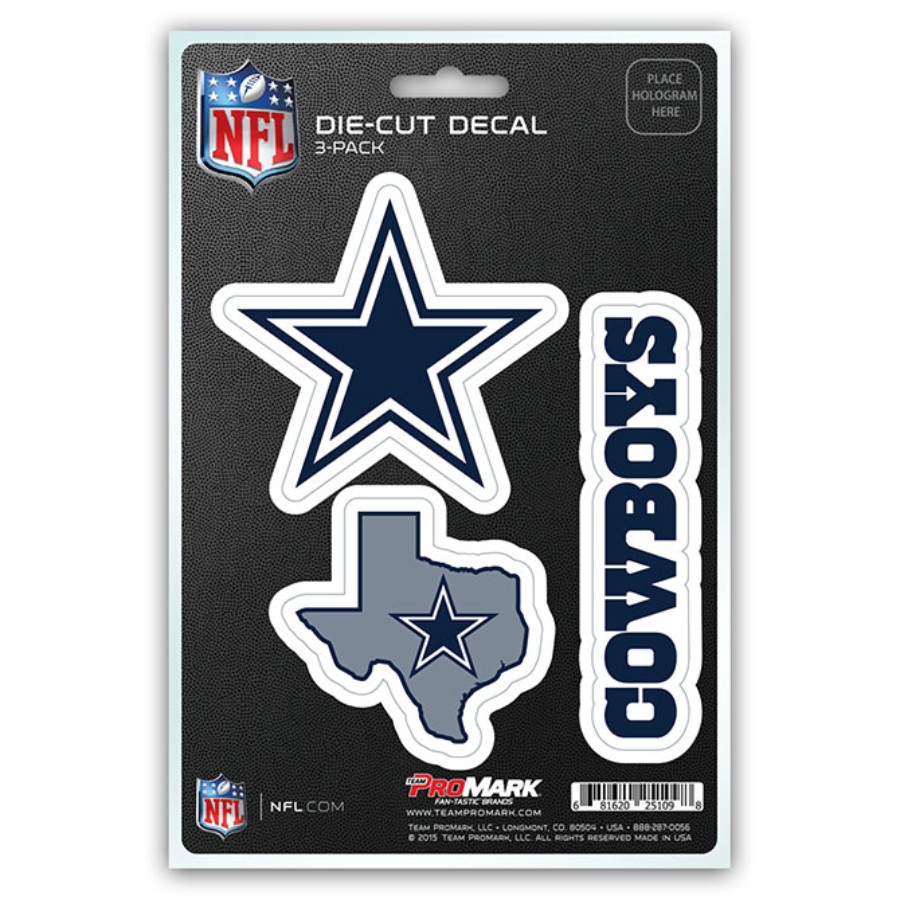 Dallas Cowboys Team Logo - Set Of 3 Sticker Sheet at Sticker Shoppe