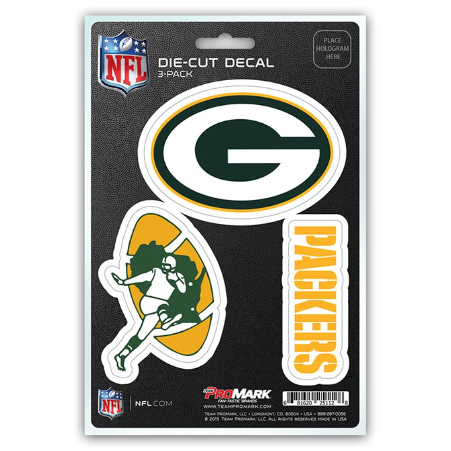 Green Bay Packers Team Logo - Set Of 3 Sticker Sheet at Sticker Shoppe