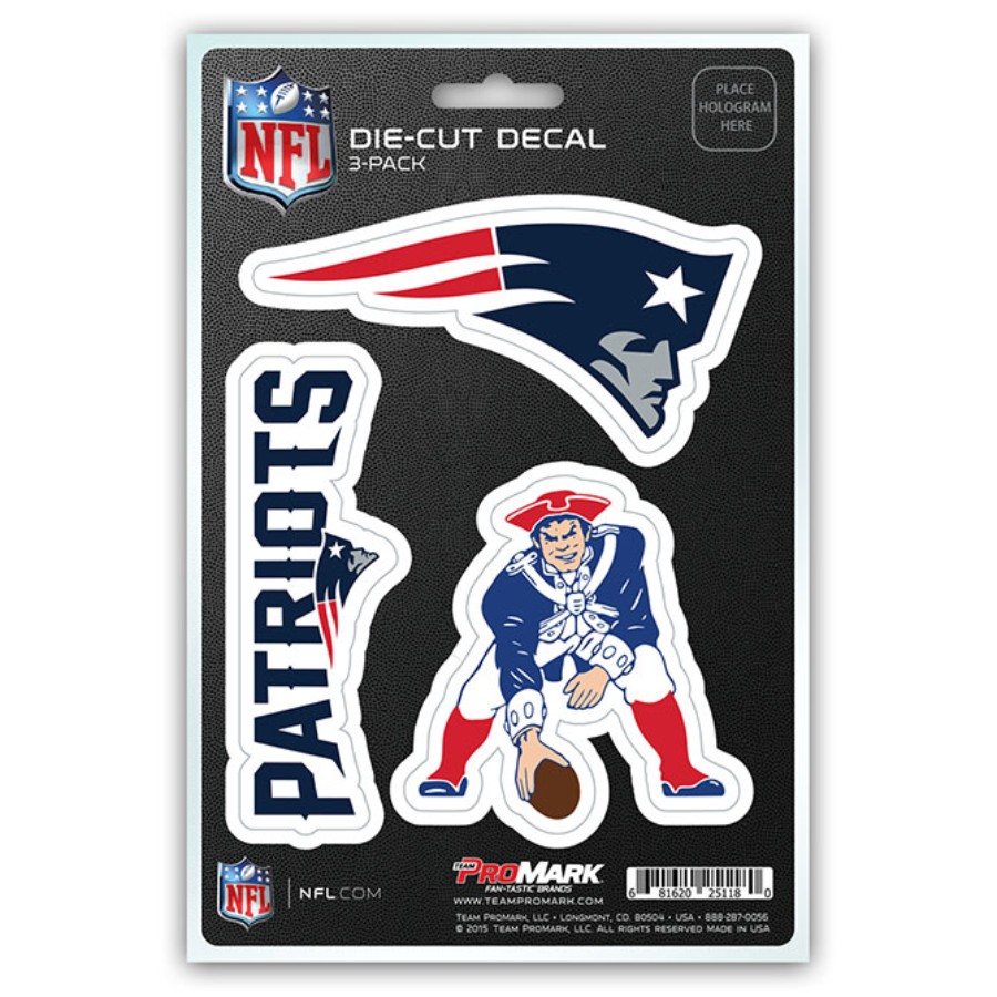 New England Patriots Team Logo - Set Of 3 Sticker Sheet at Sticker Shoppe
