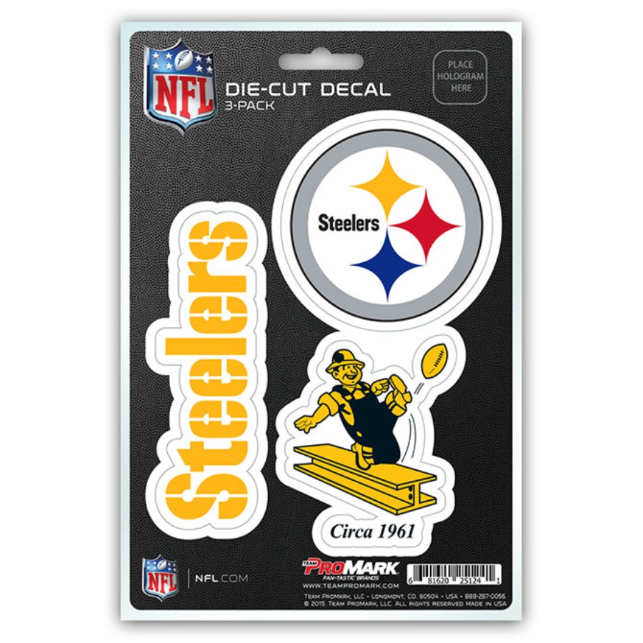 Pittsburgh Steelers Team Logo - Set Of 3 Sticker Sheet at Sticker Shoppe