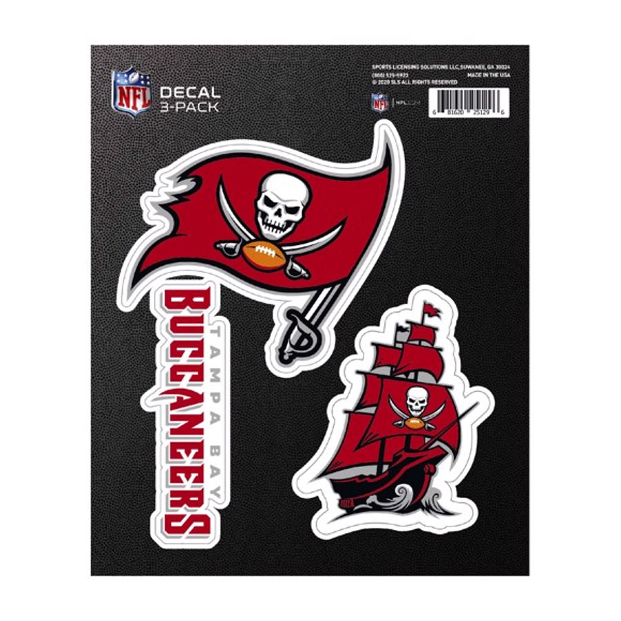 Tampa Bay Buccaneers Team Logo - Set Of 3 Sticker Sheet at Sticker Shoppe