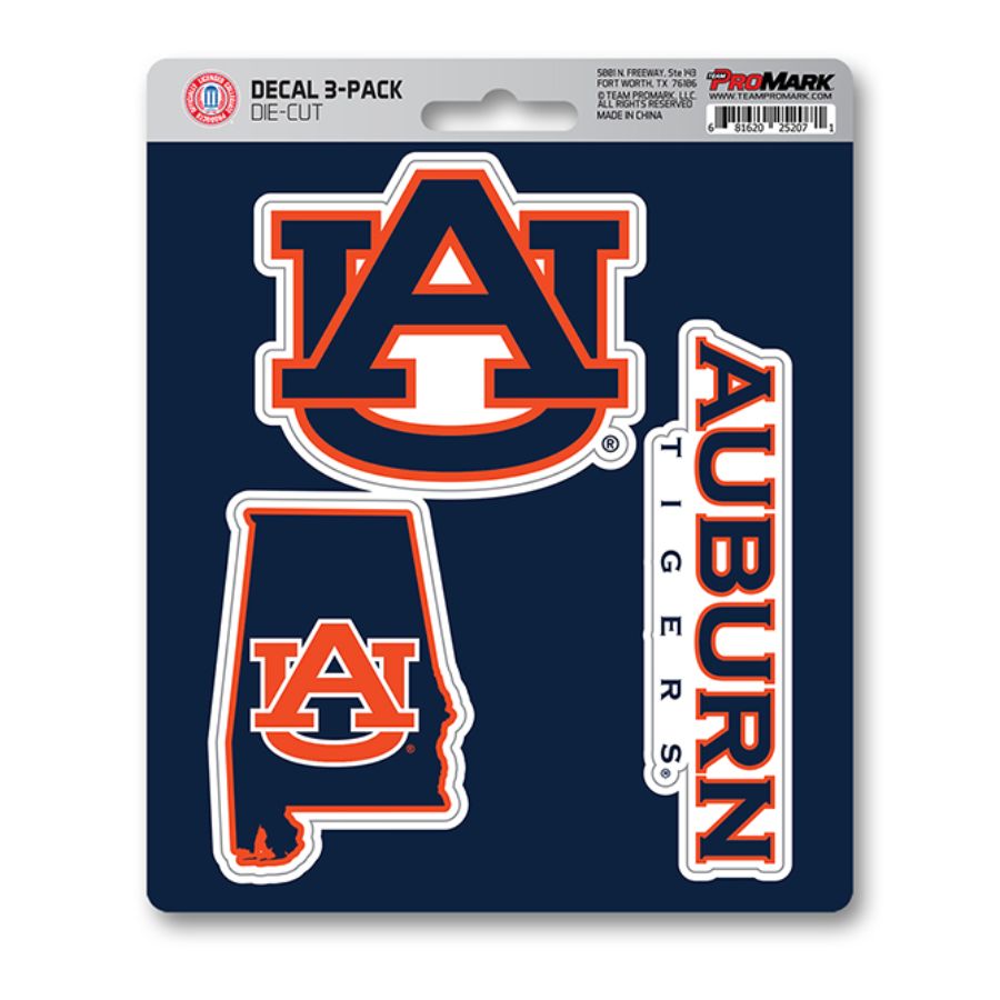 Auburn University Tigers Team Logo - Set Of 3 Sticker Sheet at Sticker ...