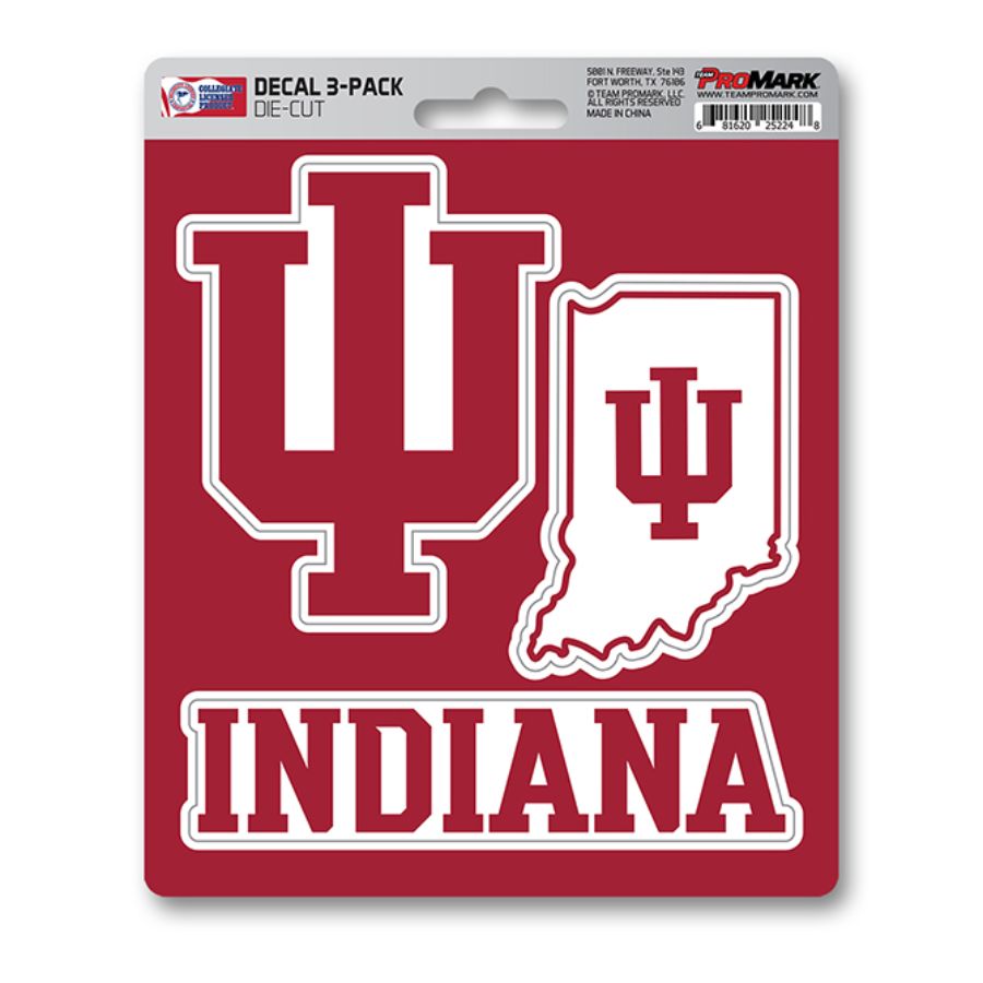 Indiana University Hoosiers Team Logo - Set Of 3 Sticker Sheet at ...