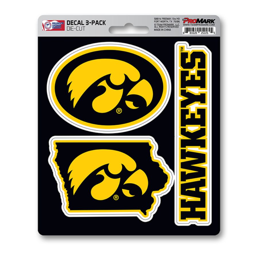 University Of Iowa Hawkeyes Team Logo - Set Of 3 Sticker Sheet at ...