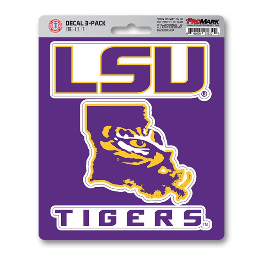 Louisiana State University LSU Tigers Team Logo - Set Of 3 Sticker ...