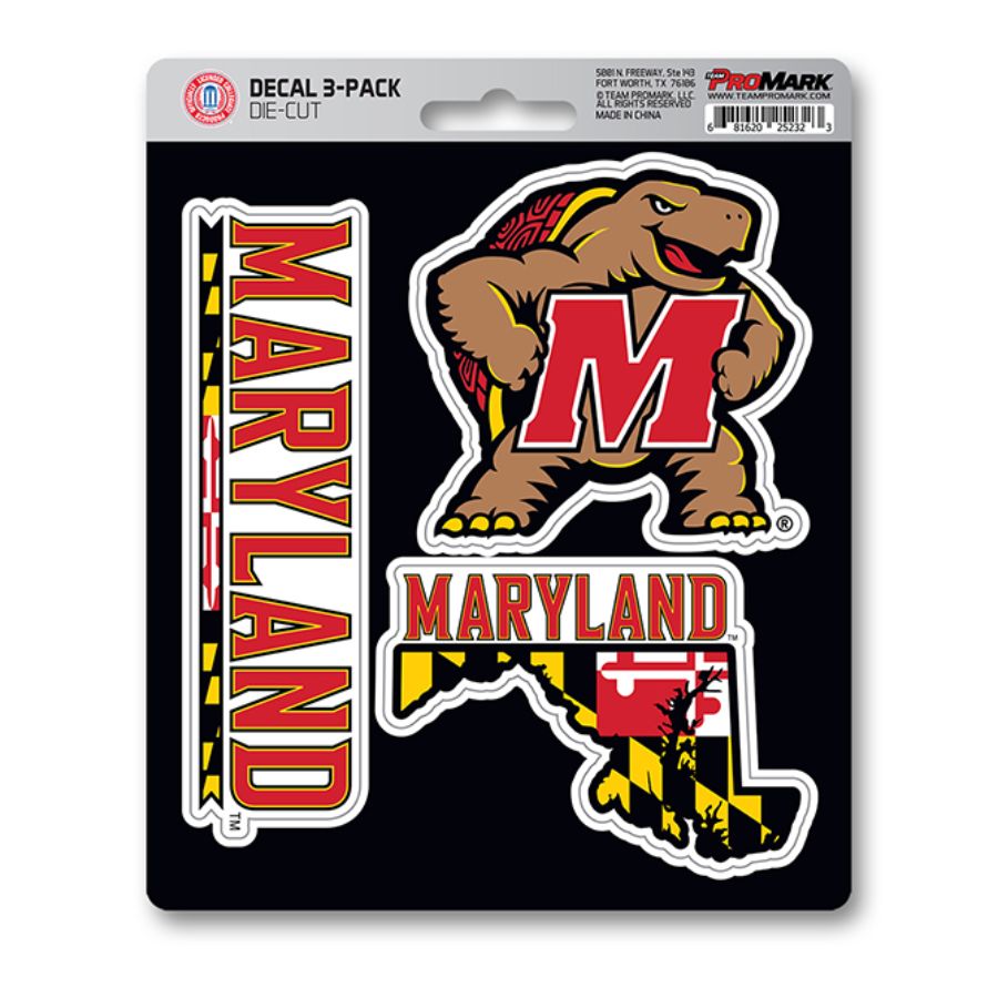 University Of Maryland Terrapins Team Logo - Set Of 3 Sticker Sheet at ...
