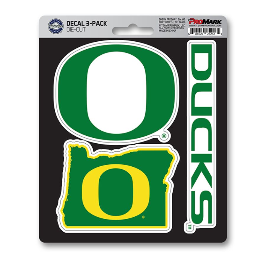 University of Oregon Ducks Team Logo Sticker Sheet of 3 at Sticker Shoppe