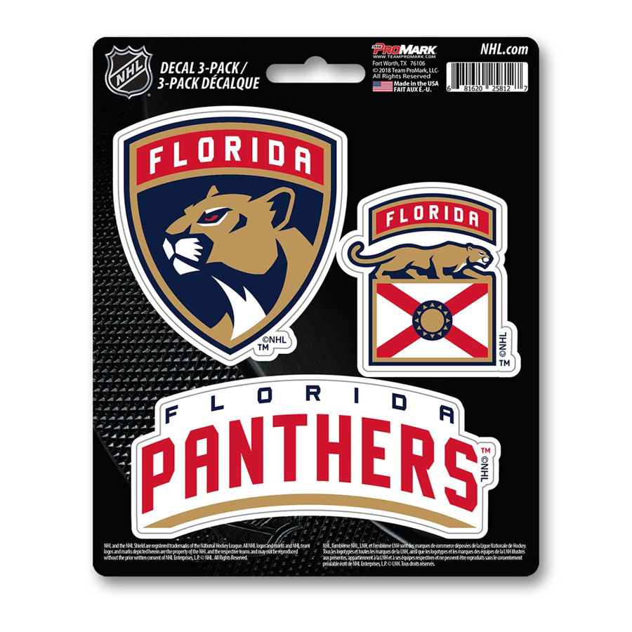 Florida Panthers Team Logo - Set Of 3 Sticker Sheet at Sticker Shoppe