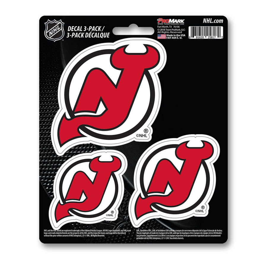 New Jersey Devils Team Logo - Set Of 3 Sticker Sheet at Sticker Shoppe