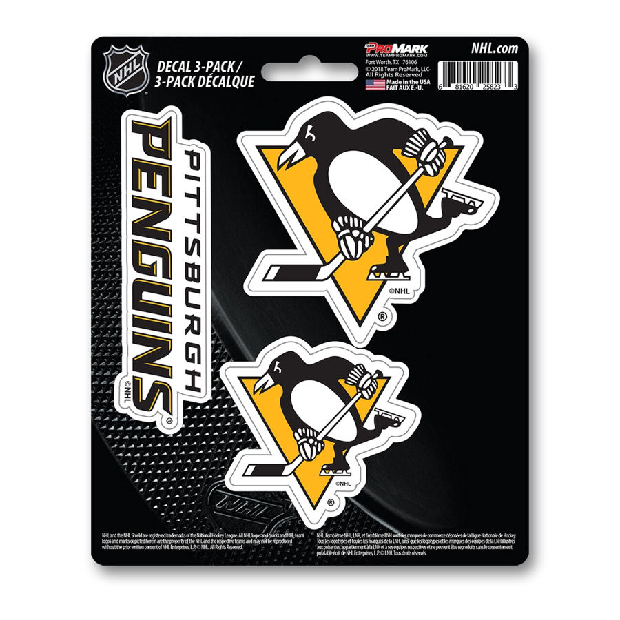 Pittsburgh Penguins Team Logo - Set Of 3 Sticker Sheet at Sticker Shoppe