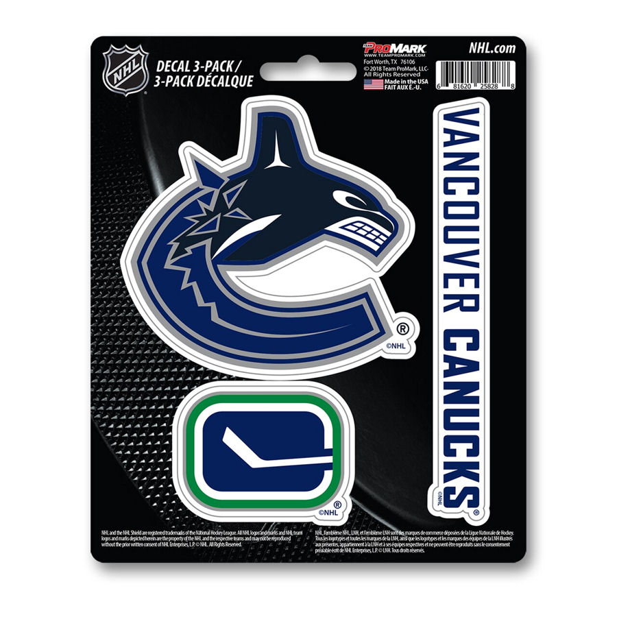 Vancouver Canucks Team Logo - Set Of 3 Sticker Sheet at Sticker Shoppe