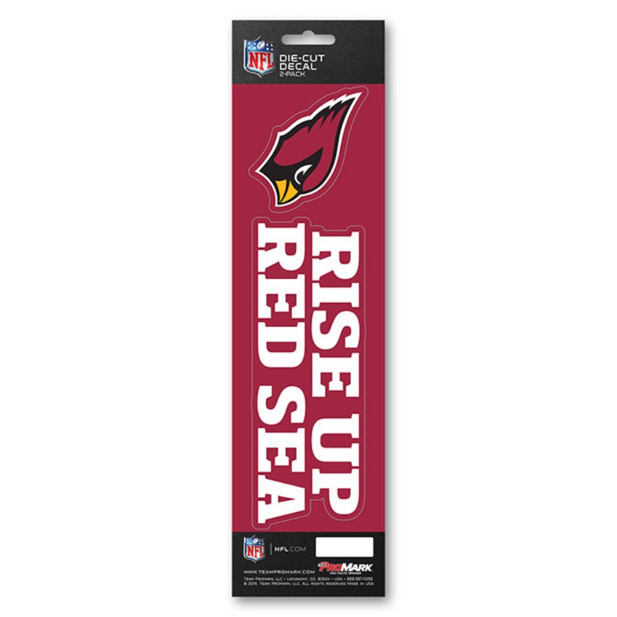 Arizona Cardinals Rise Up Red Sea Slogan & Logo - Set Of 2 Vinyl ...