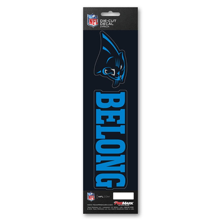 Carolina Panthers Belong Slogan & Logo - Set Of 2 Vinyl Stickers at ...