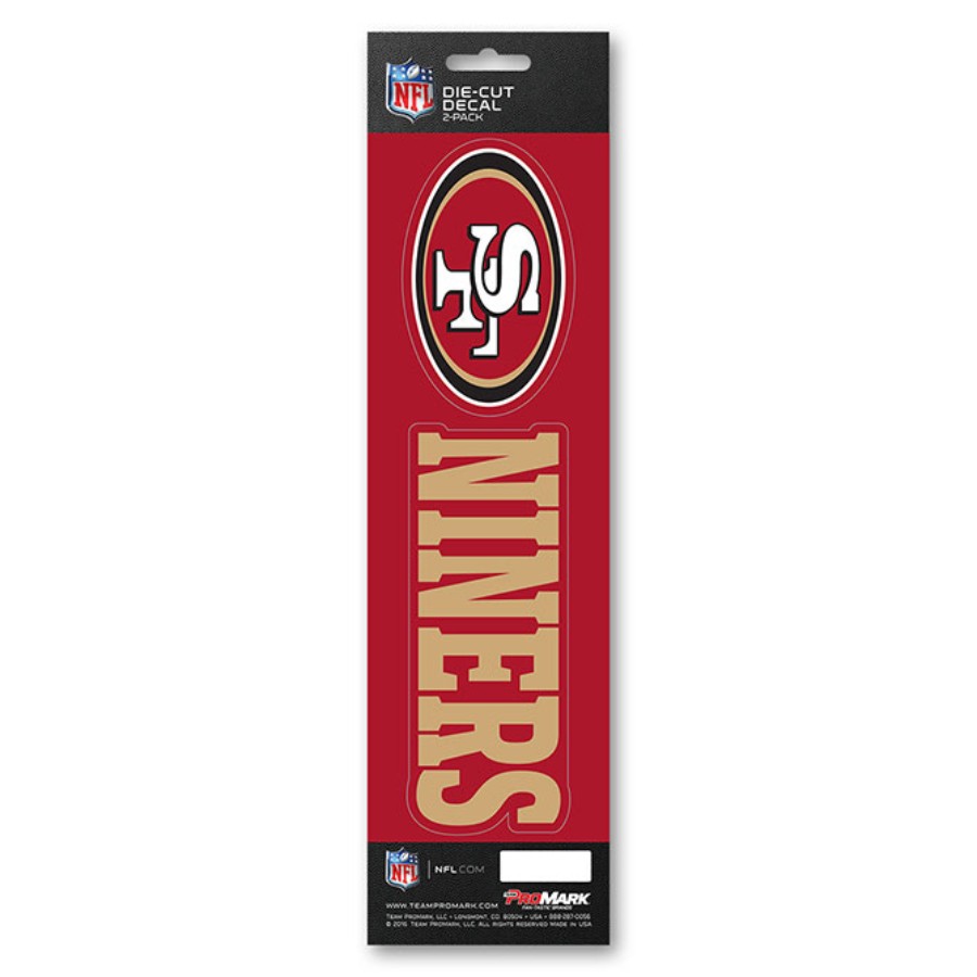 San Francisco 49ers Niners Slogan & Logo - Set Of 2 Vinyl Stickers at ...