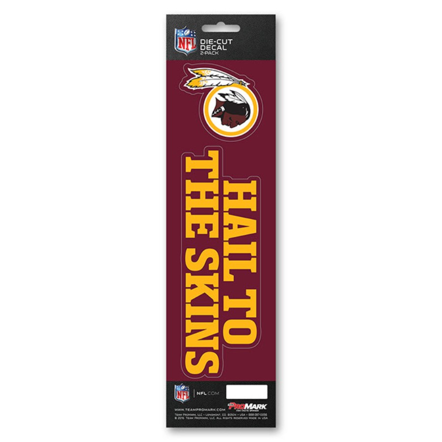 Washington Redskins Hail To The Skins Slogan & Logo - Set Of 2 Vinyl ...