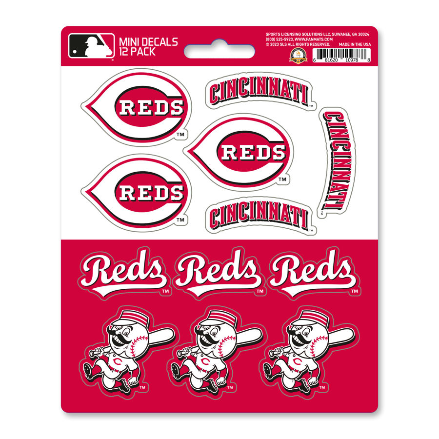Cincinnati Reds - Set Of 12 Sticker Sheet at Sticker Shoppe