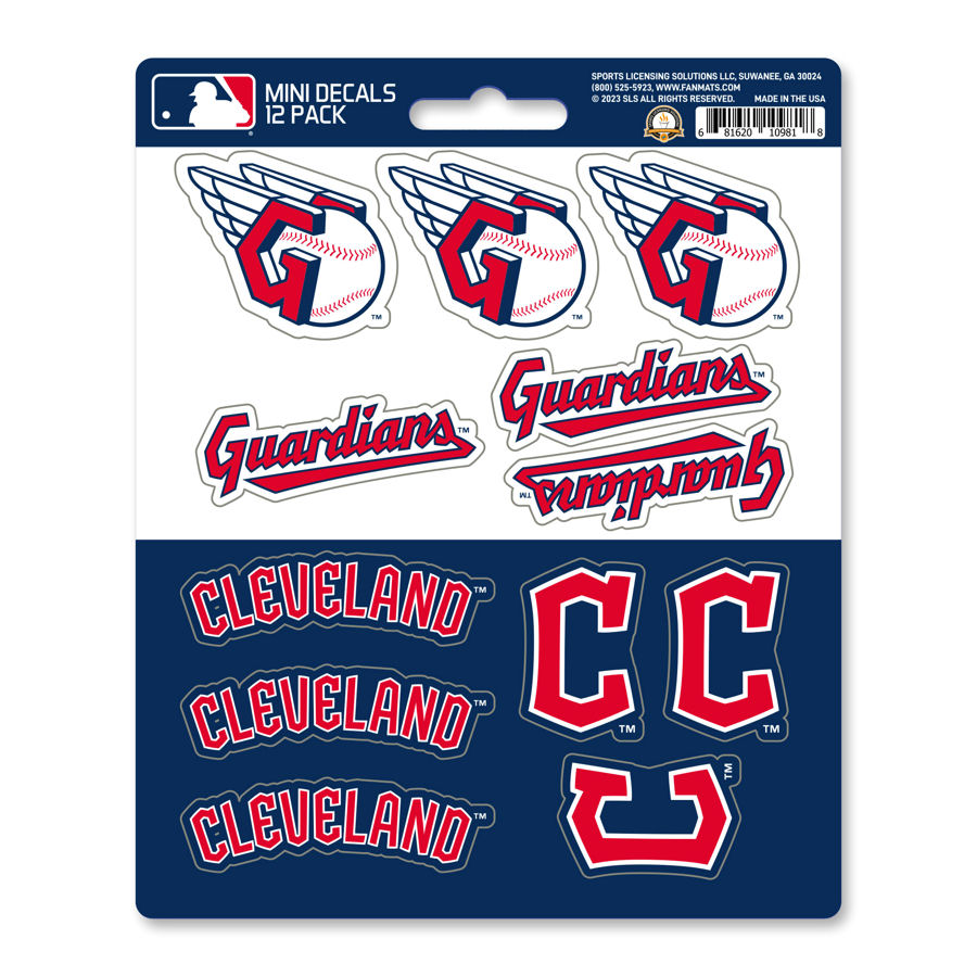 Cleveland Guardians - Set Of 12 Sticker Sheet at Sticker Shoppe