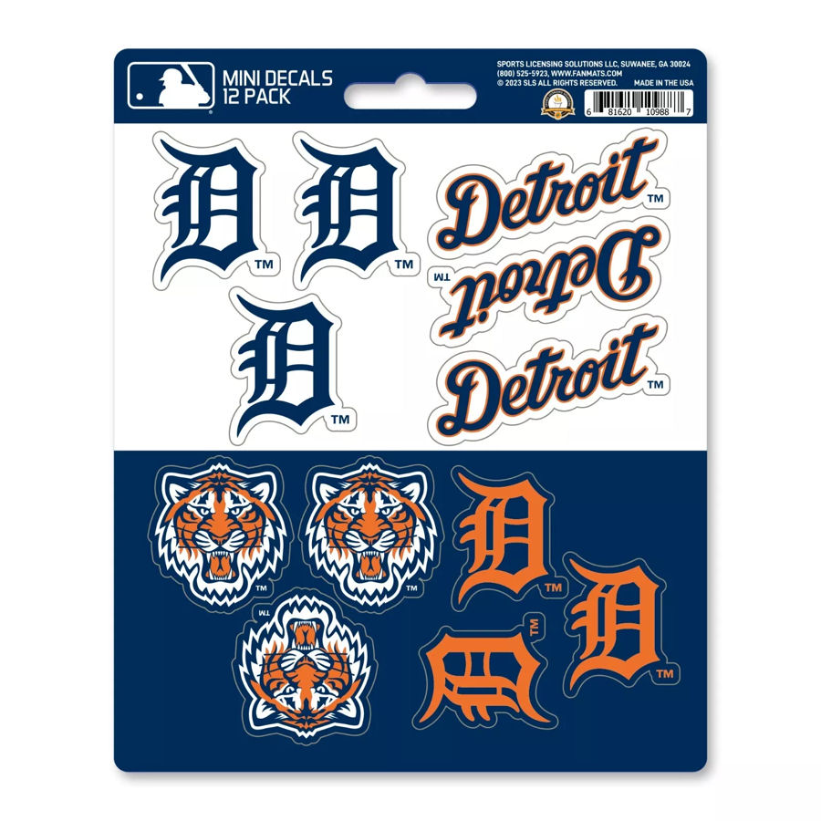 Detroit Tigers Sticker Sheet of 12 at Sticker Shoppe