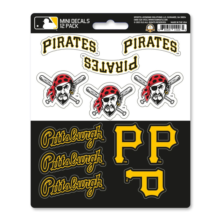 Pittsburgh Pirates - Set Of 12 Sticker Sheet at Sticker Shoppe