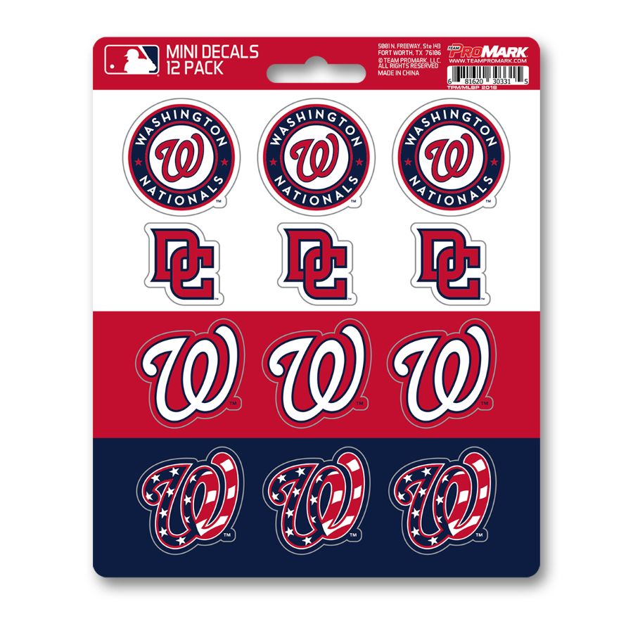 Washington Nationals - Set Of 12 Sticker Sheet at Sticker Shoppe