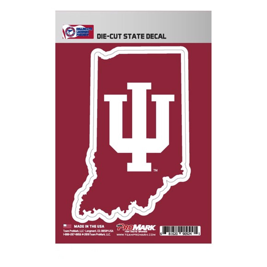 Indiana University Hoosiers Home State Indiana Shaped - Vinyl Sticker ...