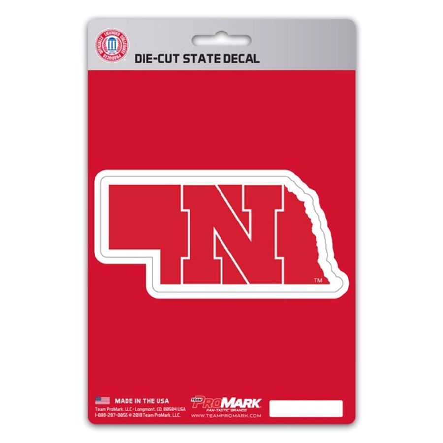 University Of Nebraska Cornhuskers Home State Nebraska Shaped - Vinyl ...